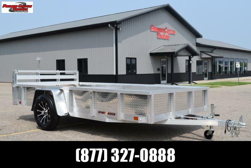 SPORT HAVEN 6x12 DELUXE SERIES UTILITY TRAILER w/ ATP SIDES AND BI-FOLD ...