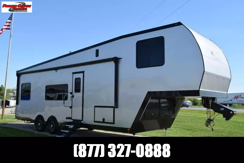 PRE-OWNED 2021 ATC 36' 5th WHEEL TOY HAULER | Custom Enclosed and Open ...