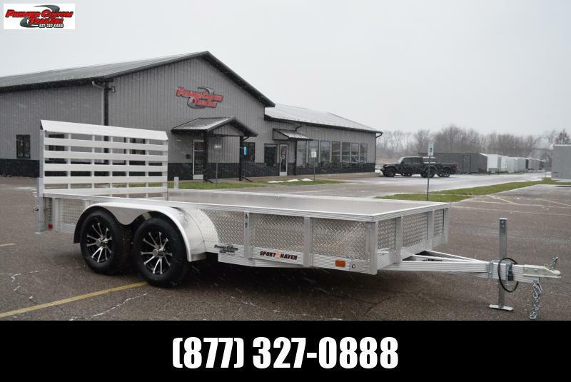 SPORT HAVEN 7x14 OPEN UTILITY TRAILER W/ HD REAR RAMP GATE, ATP SIDES ...