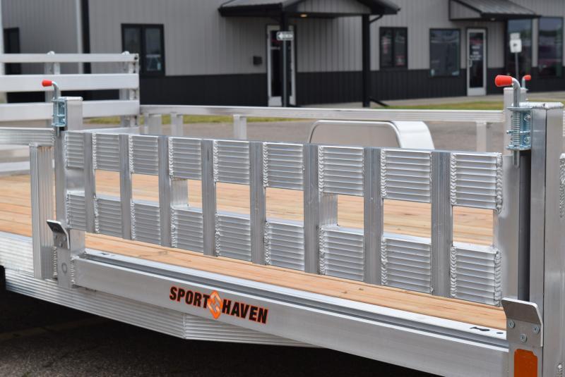 SPORT HAVEN 7x14 OPEN UTILITY TRAILER w/ REMOVEABLE SIDE RAMPS AND BI ...