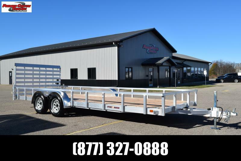 SPORT HAVEN 7x14 OPEN UTILITY TRAILER w/ REMOVEABLE SIDE RAMPS AND BI ...