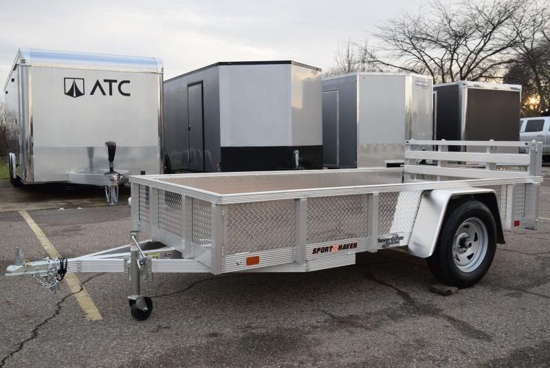 SPORT HAVEN 5x10 OPEN UTILITY TRAILER w/ BI-FOLD RAMP GATE & ATP SIDES ...