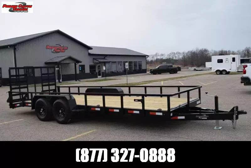 BND 20' LANDSCAPE UTILITY TRAILER w/ 5200LB AXLES AND HD REAR RAMP GATE ...