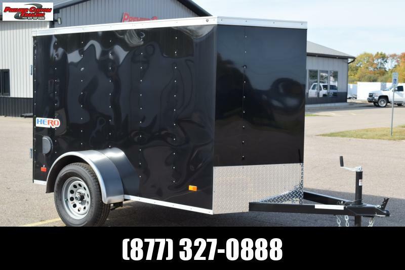 BRAVO HERO 5x8 ENCLOSED CARGO TRAILER w/ SINGLE REAR SWING DOOR in ...