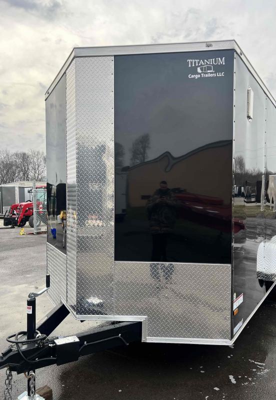 2024 Titanium 7x16 7' Int Ht-.030, 25% Thicker Exterior Enclosed Cargo ...