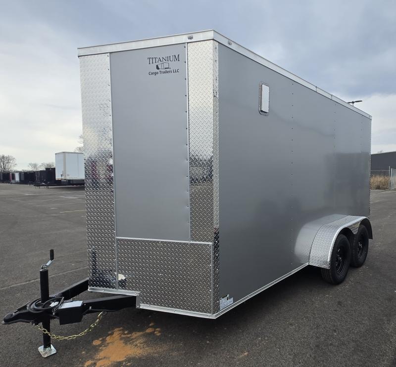 2025 Titanium 7x14 Silver .080 Polycore Ext - 7' Int Ht Enclosed ...