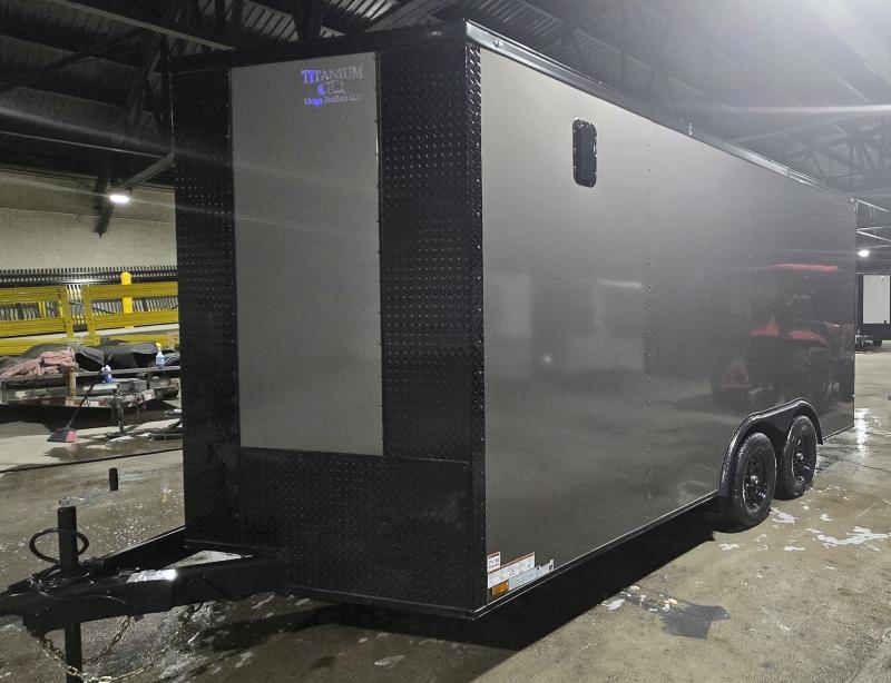 2025 Titanium 8.5x16 Gray/BlackOut .080 Polycore Ext - 7' Int Ht ...