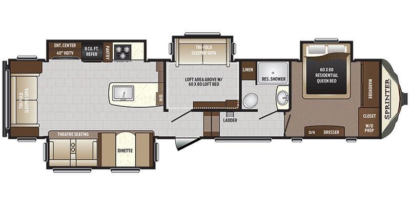 2017 Keystone RV SPRINTER 357FWLFT Fifth Wheel in Wind Gap, PA ...