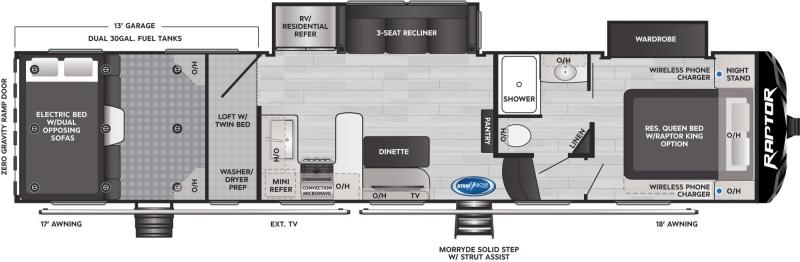 2022 Keystone RV RAPTOR 362 Toy Hauler in Orchard Park, NY | Trailer Trader