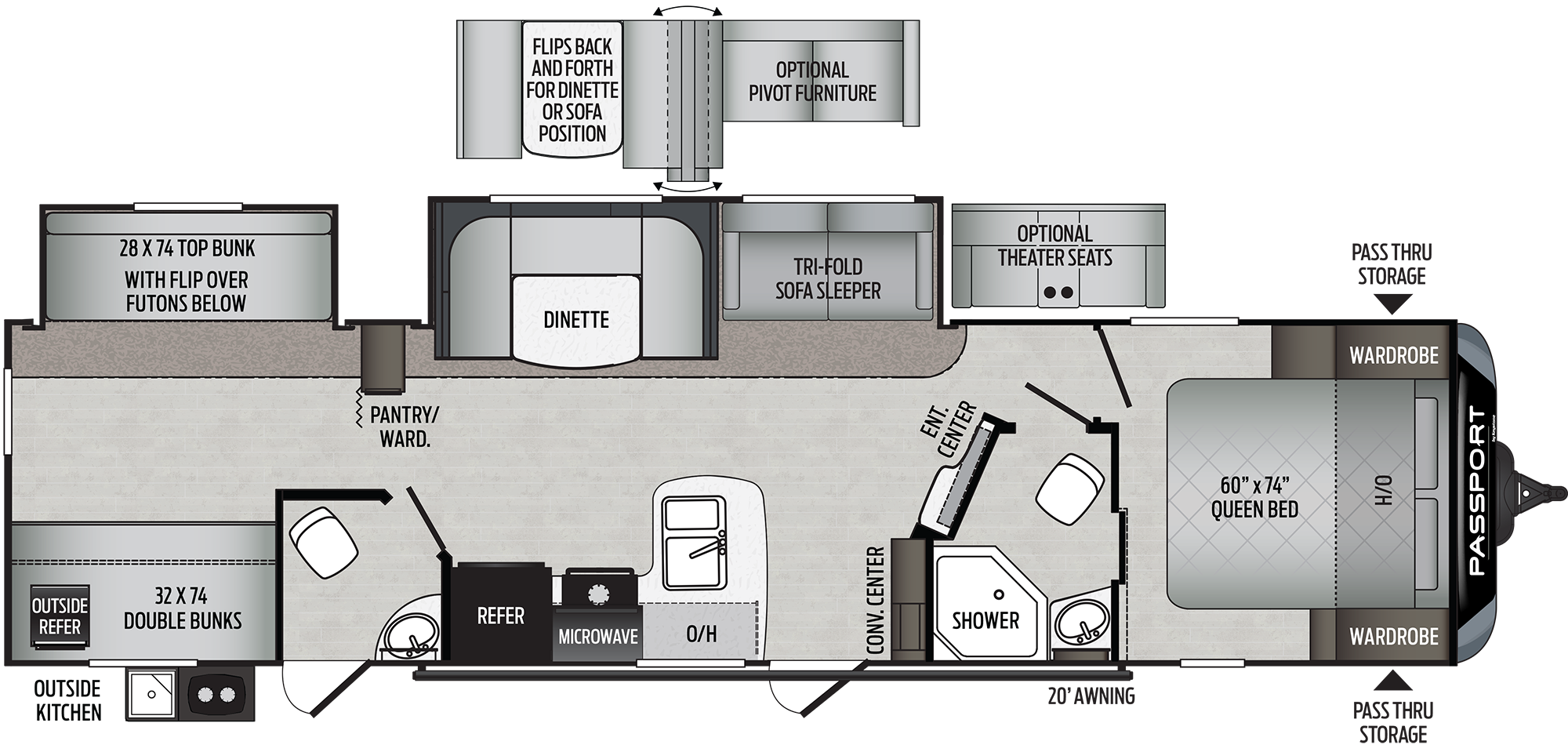 2020 Passport Travel Trailer Floor Plans | Viewfloor.co