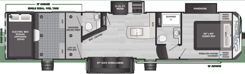 2022 Keystone RV CARBON 358 Toy Hauler in Orchard Park, NY | Trailer Trader
