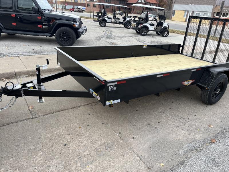 2025 H and H Trailer 82x14 Solid Side Utility Trailer 5K Brake in Red ...