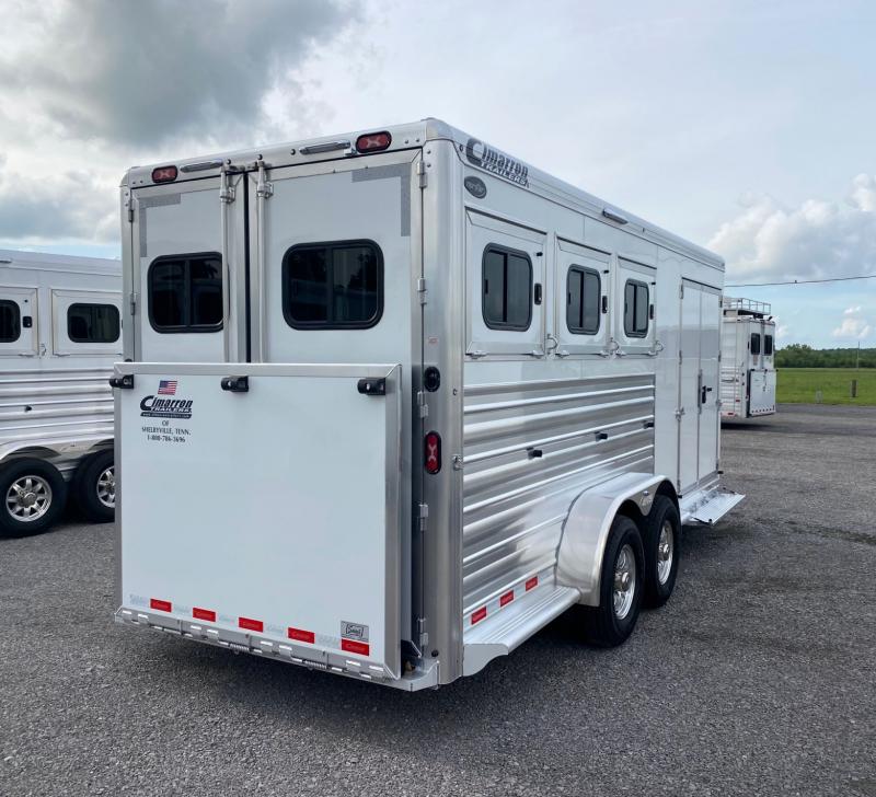 2025 Cimarron Trailers 3 Horse Double Door Tack Horse Trailer in ...