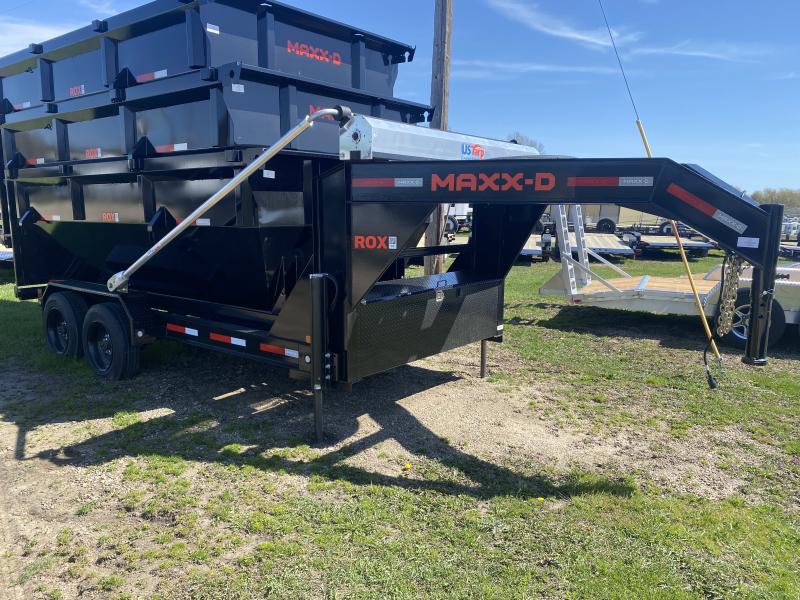 2023 MAXXD 83X14 Gooseneck Roll Off Dump Trailer W/ 1 4' Bin Specials ...