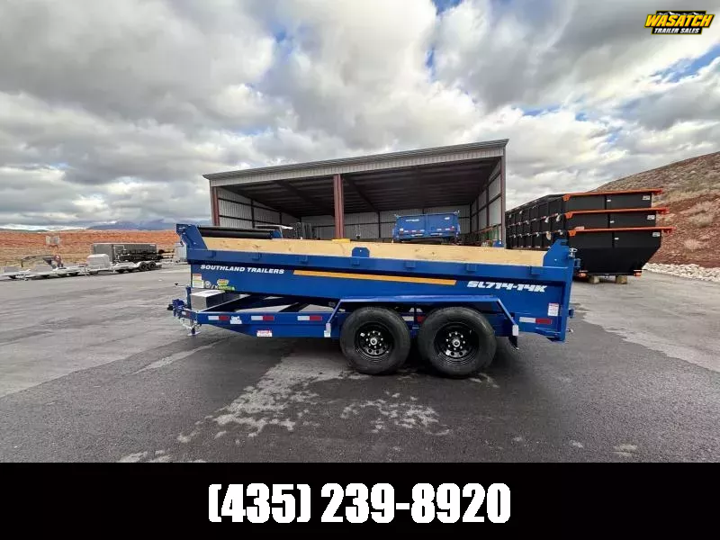 2026 Southland Trailers 7X14 SL714/14K/SOLAR/SP&MT/RAMPS/BLUE Dump ...