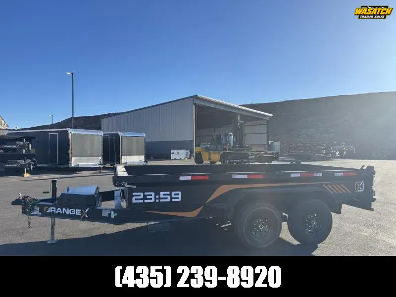 2026 RawMaxx 7 X 14 ORANGEX/14K/RAMPS/BLACK Dump Trailer in Hurricane ...