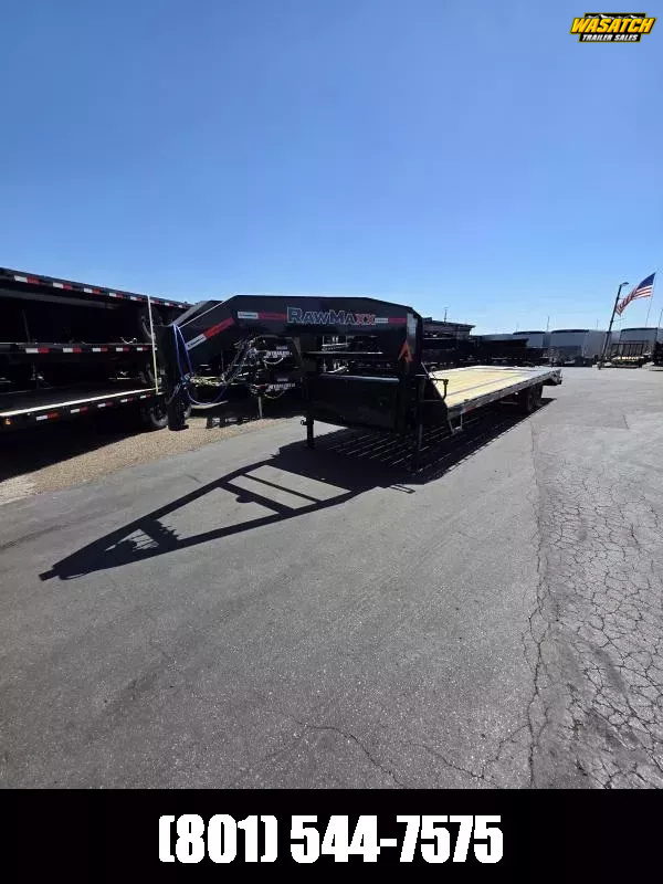 2026 RawMaxx 28' FDXS Gooseneck Equipment Flatbed Trailer in Layton, UT ...
