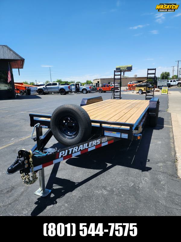 NEW MODEL 2025 PJ Trailers 18' CD with Fold Up Ramps Equipment Trailer ...
