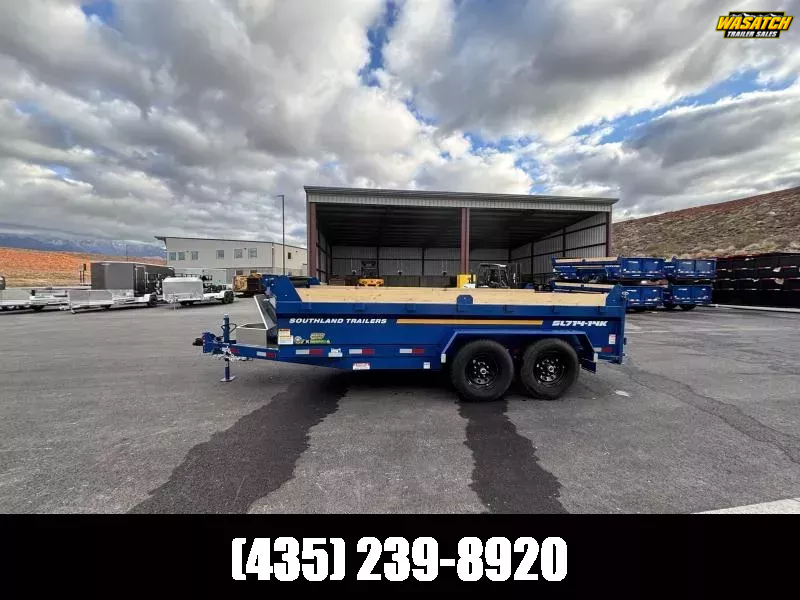 2026 Southland Trailers 7X14 SL714/14K/SOLAR/SP&MT/RAMPS/BLUE Dump ...