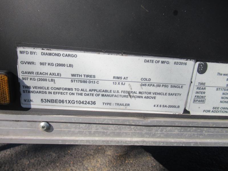 2016 Diamond Cargo 4X6 Enclosed Cargo / Enclosed Trailer in Cumming, GA ...