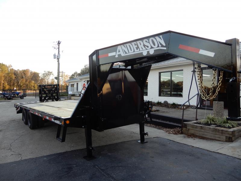 Anderson 30'x8.5 Gooseneck Equipment, 5' Dovetail & Flip Ramps (2025 ...