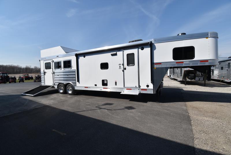 2024 Merhow Trailers 8312 Stampede Side Load Horse Trailer in Silver ...