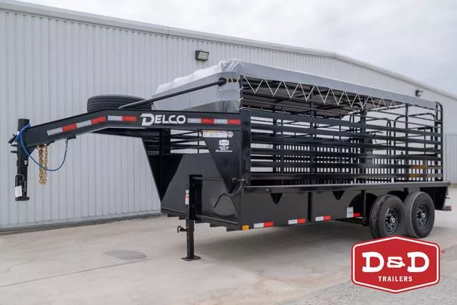 2025 Delco Trailers 16 Ft Bar Top Stock Trailer W/Canvas Top in Seguin ...