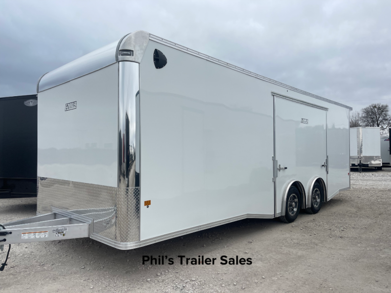 EZ Hauler 24' ALL ALUMINUM CAR HAULER LARGE ESCAPE DOOR FINISHED OUT ...