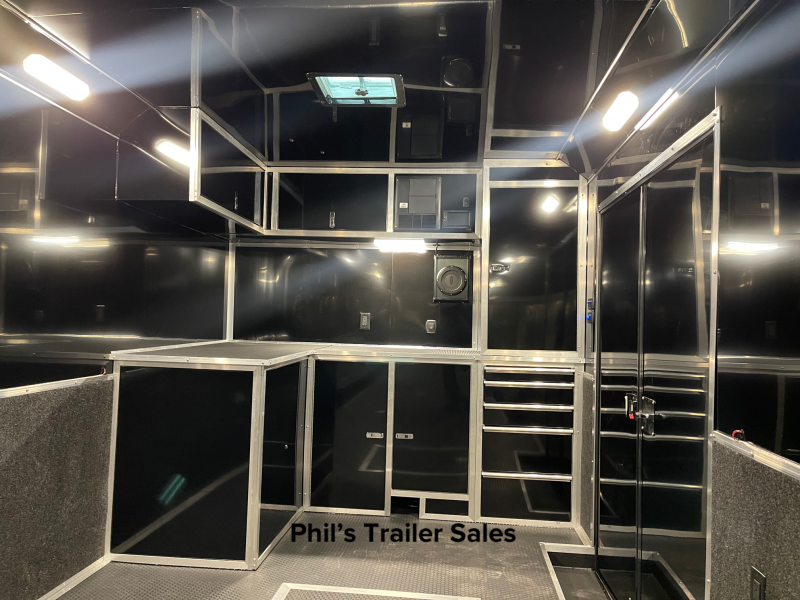 34' Haulmark EDGE REAR GLASS DOORS Car / Racing Trailer LOADED ...
