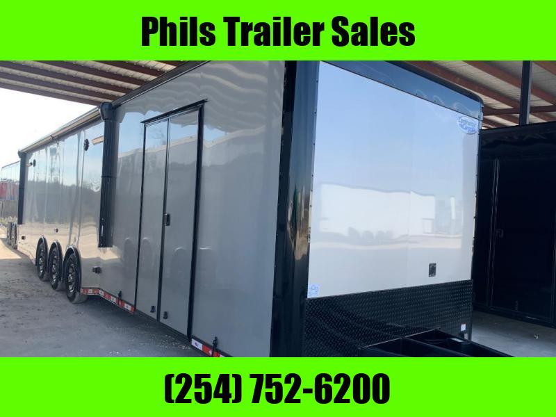 34 ENCLOSED RACE TRAILER ELECTRIC AWNING AND WHEEL WELL Enclosed Car ...