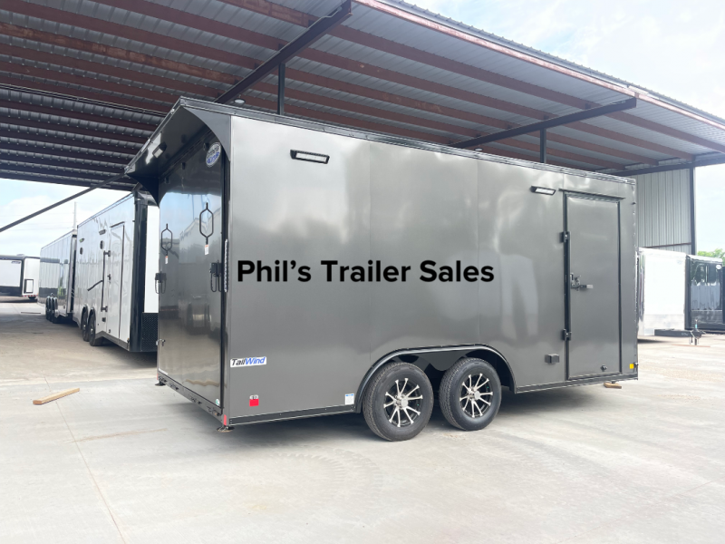 MOTORCYCLE TRAILER 8.5x16+ 3 V ELECTRICAL PACKAGE 7 ft interior BLACKED ...