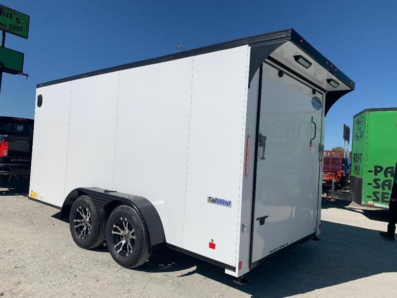 Continental Cargo 7x14 + 3 v motorcycle trailer WING BLACKED OUT ...