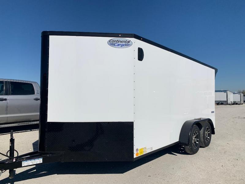 Continental Cargo 7x14 + 3 v motorcycle trailer WING BLACKED OUT ...