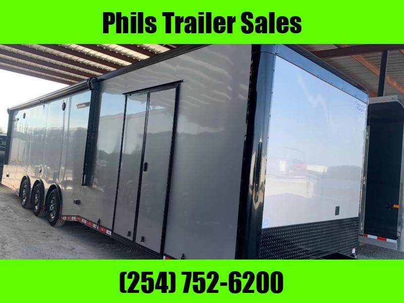 32 ENCLOSED RACE TRAILER ELECTRIC AWNING AND WHEEL WELL Enclosed Car ...