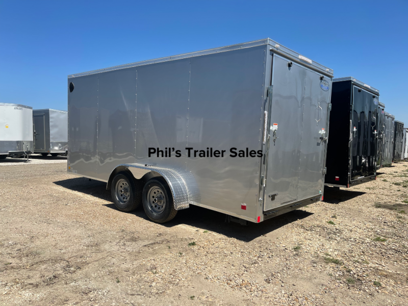 Continental Cargo CLOSEOUT 7X16 + V NOSE DELUXE Enclosed Cargo Trailer ...