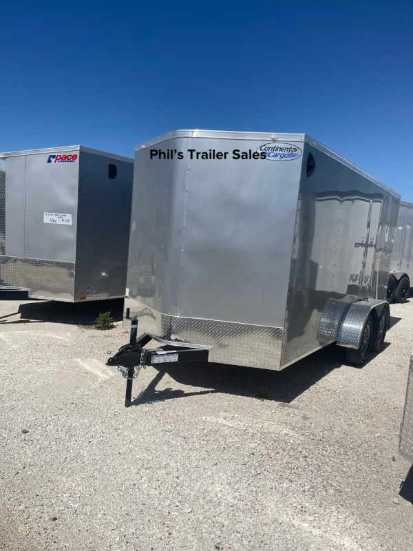 Continental Cargo CLOSEOUT 7X16 + V NOSE DELUXE Enclosed Cargo Trailer ...
