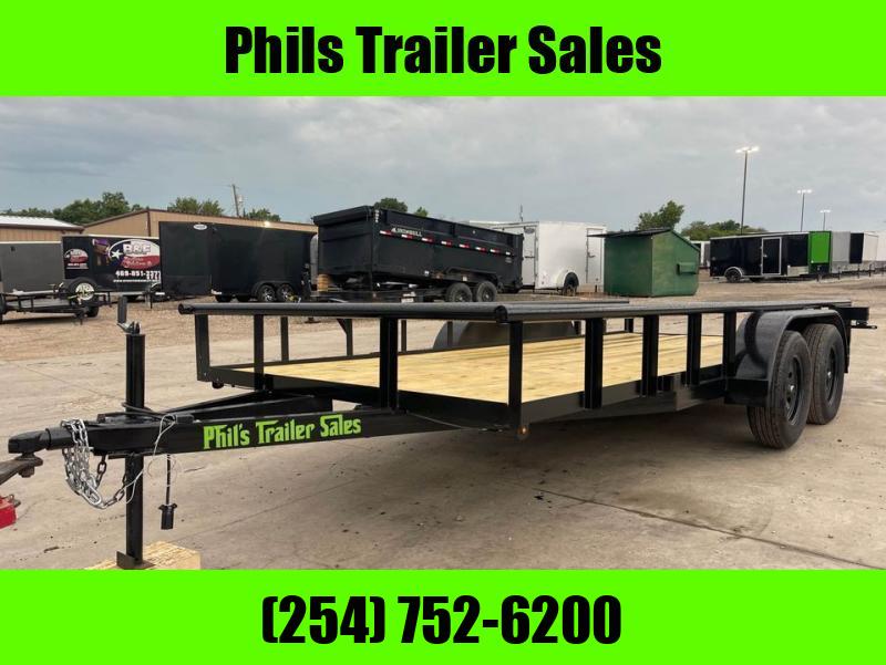 UTILITY TRAILER 77X16 PIPE TOP WITH RAMPS BRAKES Flatbed TrailerS in ...