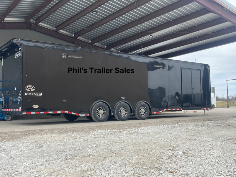 34' Haulmark EDGE REAR GLASS DOORS Car / Racing Trailer LOADED ...