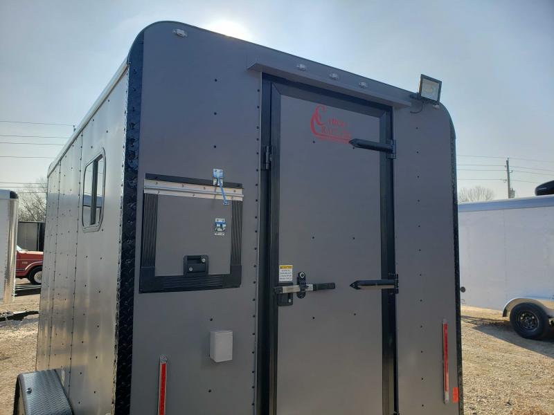 2024 Cargo Craft 7x12 Custom Matte Gray Fiber Optic Splicing Lab ...