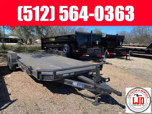 2025-AMW—Car-Hauler-/-Equipment-Trailer-83X20—Steel-Floor-5200LB-Axles ...