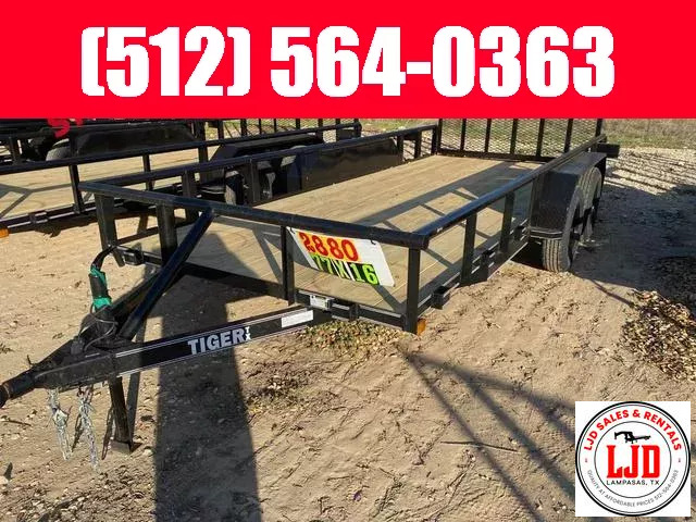2025 Tiger - Utility Trailer -77"x16' - GATE - 4500K GVWR - Daily ...