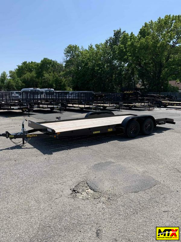 2023 Big Tex 18' 70CH 7K Car Trailer w/ Dovetail & Slide in Ramps in ...