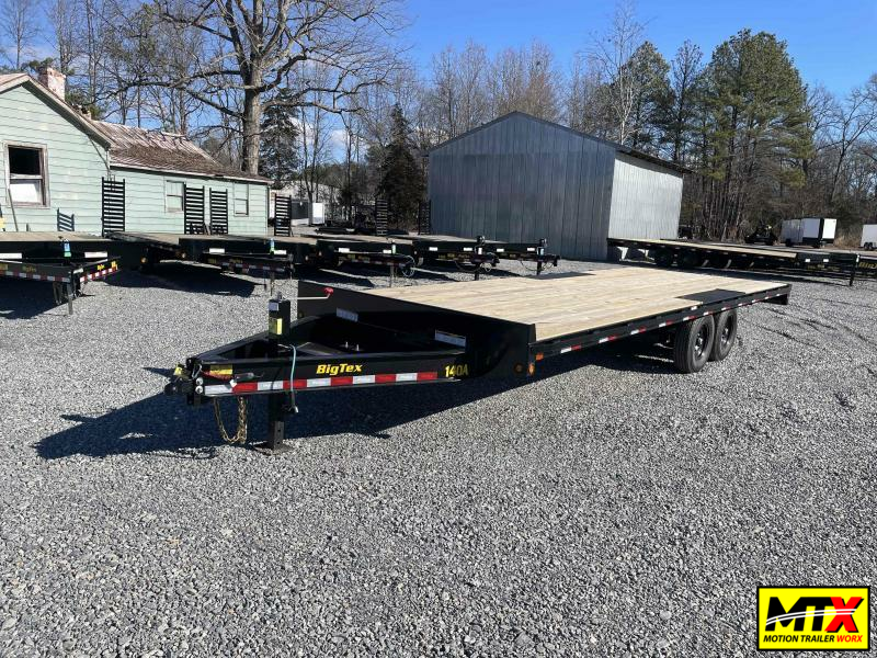 2023 Big Tex 24' 14OA 14K Flat Bed Trailer w/ Slide In Ramps in Glen ...