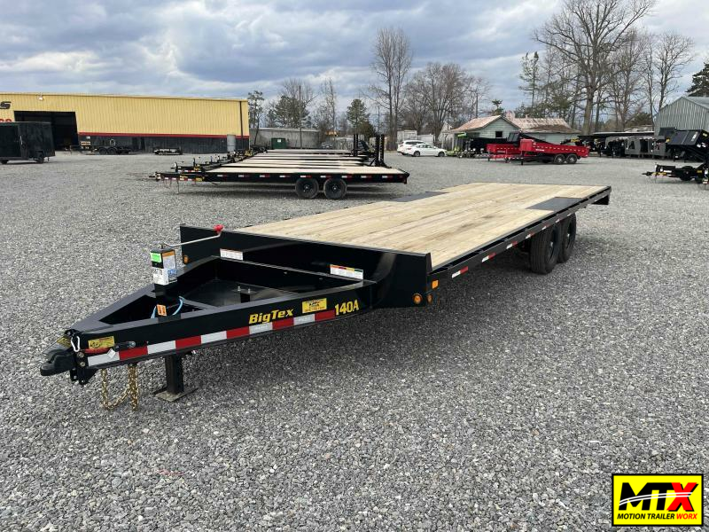 2023 Big Tex 24' 14OA 14K Flat Bed Trailer w/ Slide In Ramps in Glen ...
