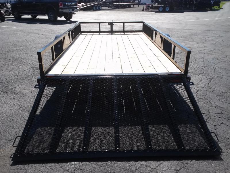 35SA-14BKRSX BIG TEX 6'11" X 14' UTILITY TRAILER W/ TAILGATE & SIDE ...