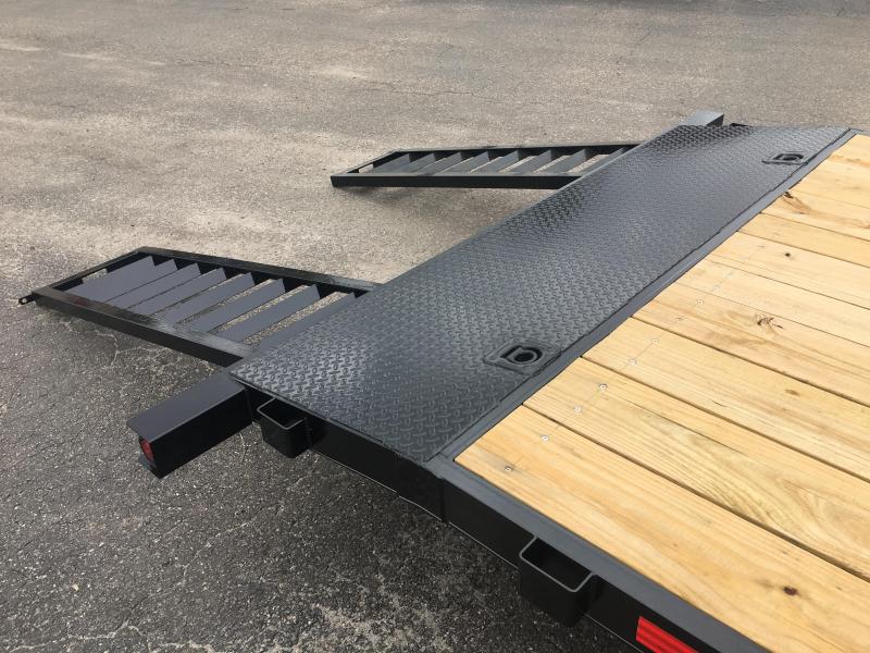 CH2070 TEXAS TRAILERS 20' CAR HAULER W/ SLIDE OUT RAMPS | Near Me