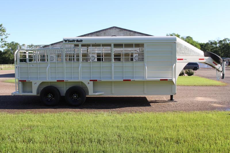 2022 Swift Built Trailers 20ft Stock Combo 3/4 Top Livestock Trailer ...