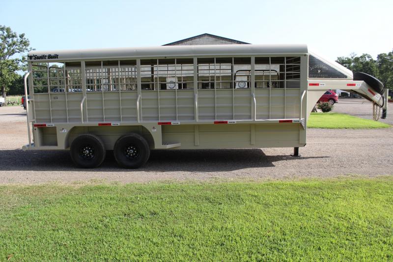 2022 Swift Built Trailers 20ft Stock Trailer with Full Metal Top ...