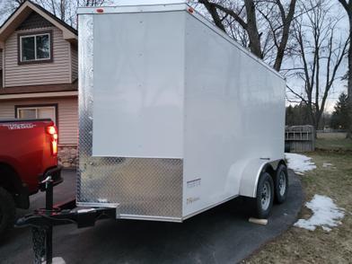 2022 South Georgia Cargo 6 x 12 Tandem Axle Enclosed Trailer in White ...