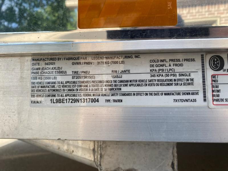 2022 Legend 7x17 Enclosed White Trailer All Aluminum in North Richland ...